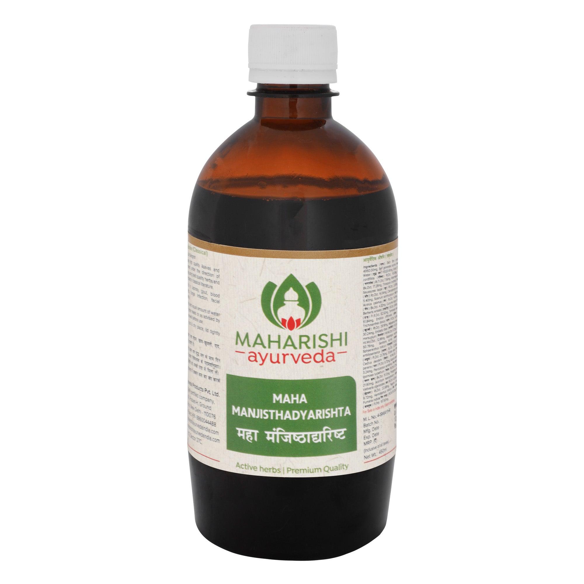 MAHAMANJISTHADYARISHTA - Anti Oxidant Appetizer Tonic (450ml)