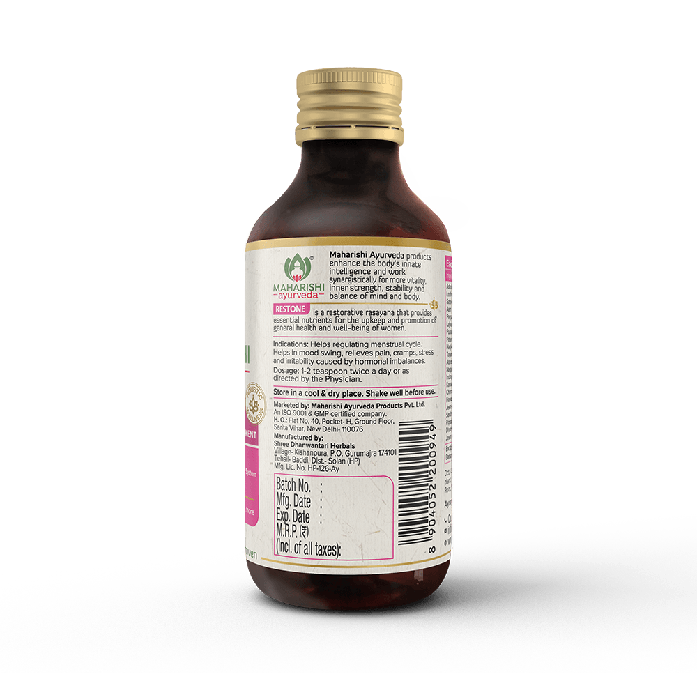 Restone Syrup - Ayurvedic medicine for irregular periods, PCOD, PCOS.