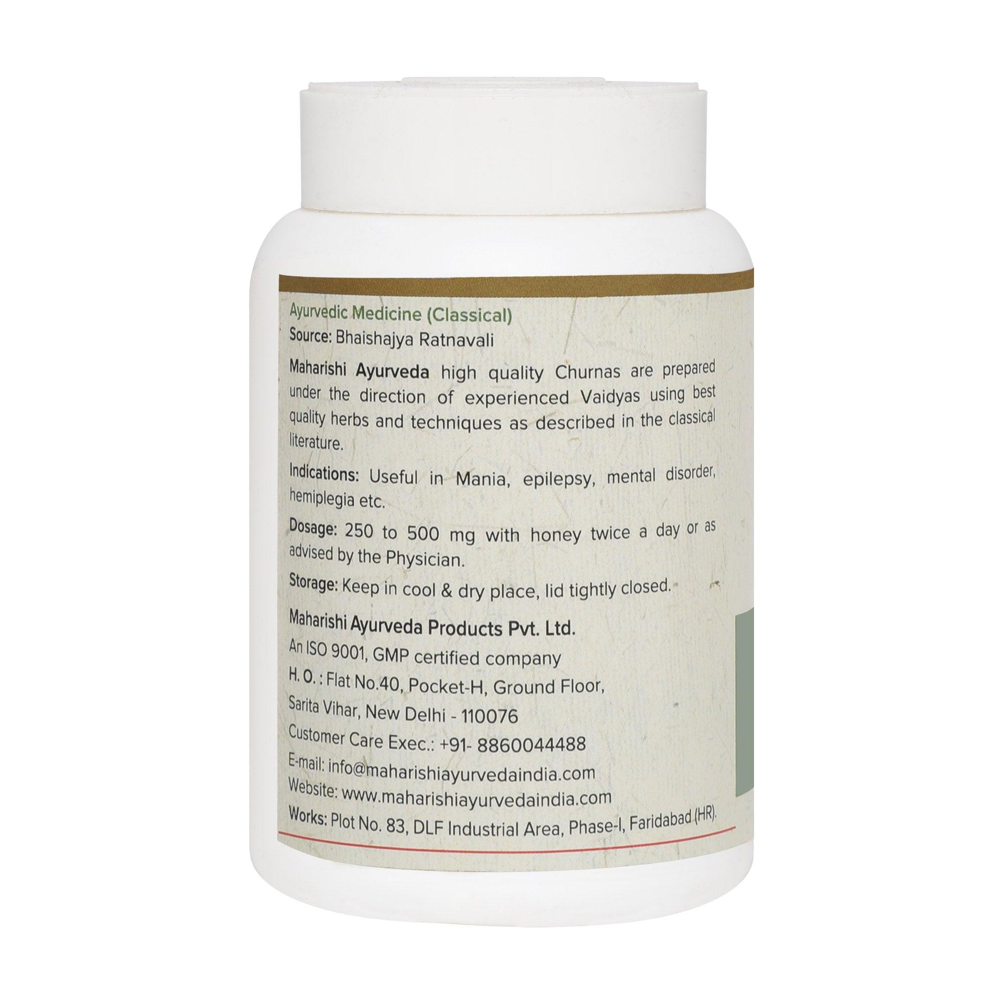 Vacha churna for memory loss, Alzheimer’s disease and depression